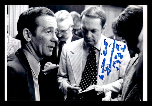 Emile "The Cat" Francis Autographed 4x6 B/W Photo HOF 1982 Inscription ...