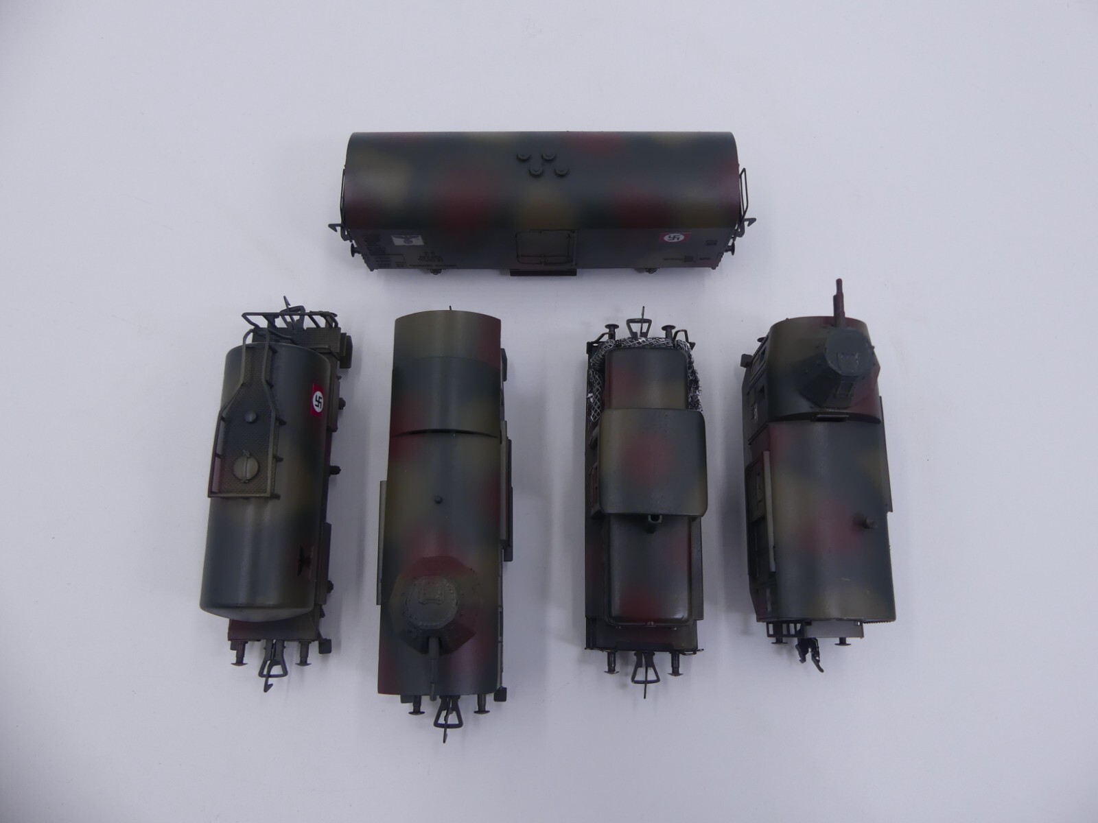 VINTAGE FLEISCHMANN CUSTOM PAINT GERMAN WWII WW2 MILITARY ARMORED TRAIN ...