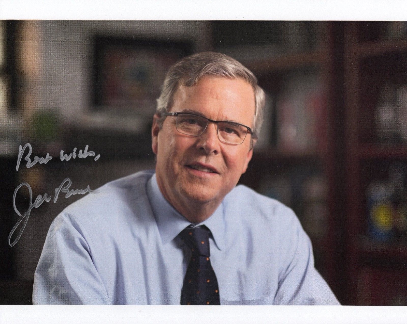 JEB BUSH HAND SIGNED 8x10 COLOR PHOTO+COA FORMER FLORIDA GOVERNOR | eBay