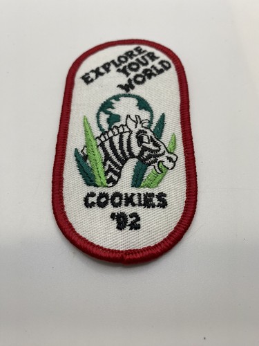 Embroidered Patch Explore Your World Cookies 92 GSA | eBay