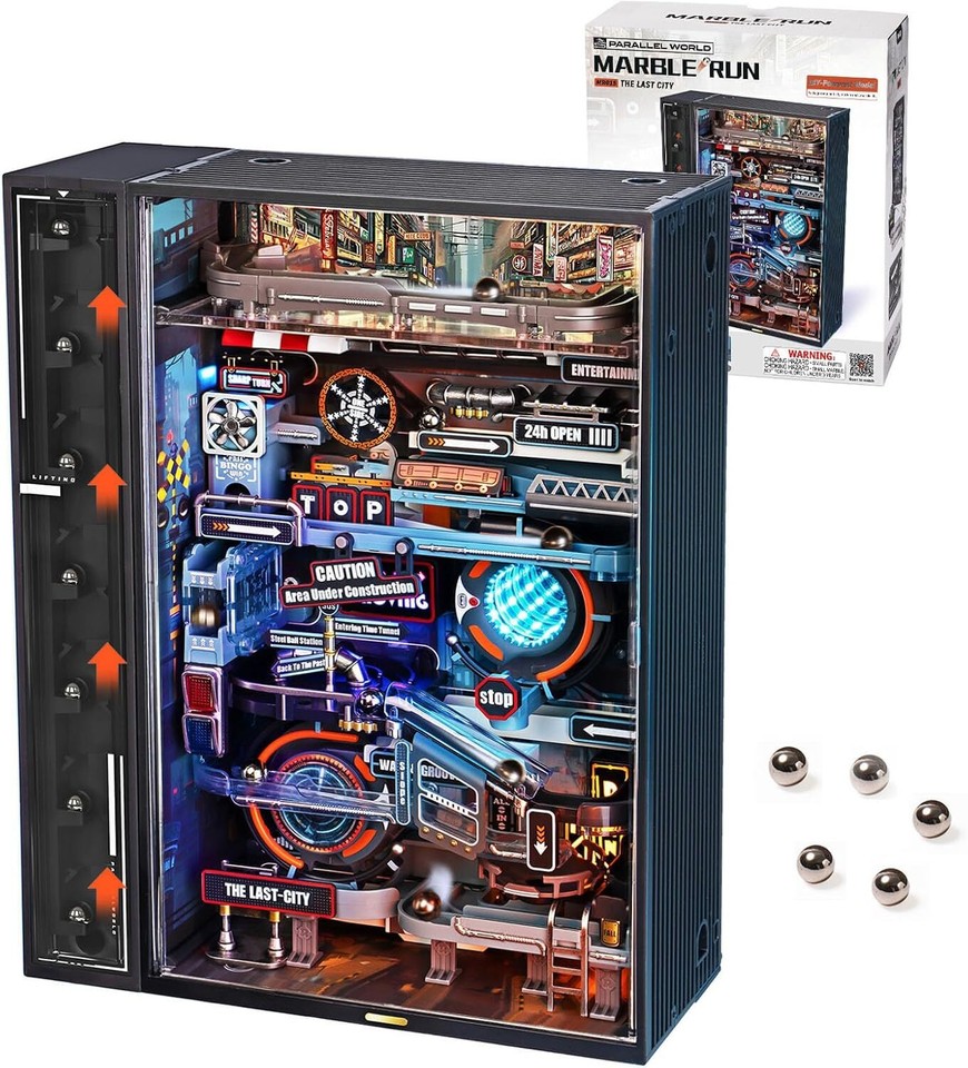 ROKR Parallel World 3D Puzzle Model Kits Marble Run DIY Building Toys ...