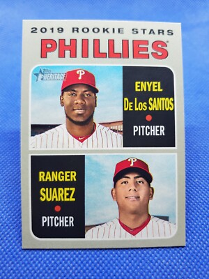 2019 Topps Heritage RANGER SUAREZ Rookie Baseball card PHILADELPHIA ...