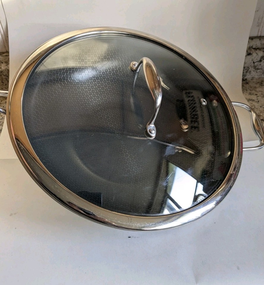 Hexclad Hybrid Cookware Stainless Steel Nonstick 12" Cooking Wok With ...