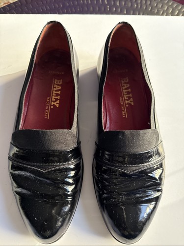 Bally ‘Banner’ Black Patent Leather Tuxedo Formal Loafers, Satin, Italy ...