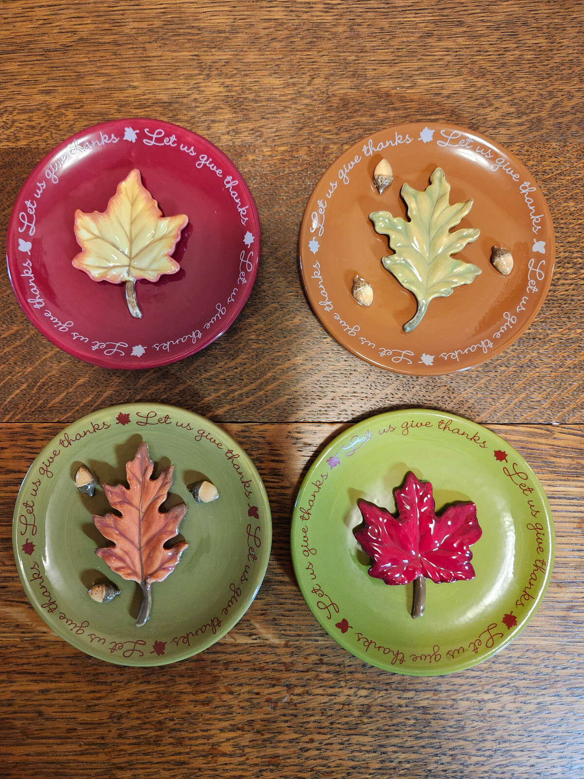 MWW Market "Let Us Give Thanks" Mini Plates - Set of 4 | eBay
