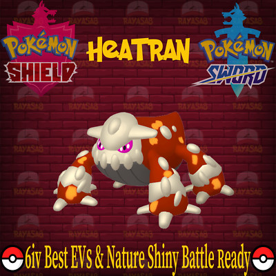 Pokemon Sword & Shield Heatran 6IV 🌟Shiny🌟 Battle Ready Best EVs ...