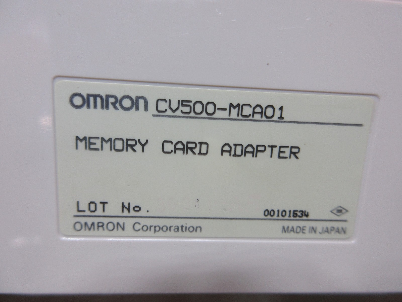 OMRON MEMORY CARD ADAPTER UNIT CV500-MCA01 00101534 CNC | eBay