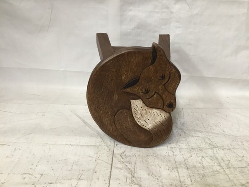 Fox Hand-Carved Acacia Hardwood 11 inch Decorative Animal Foot Rest ...