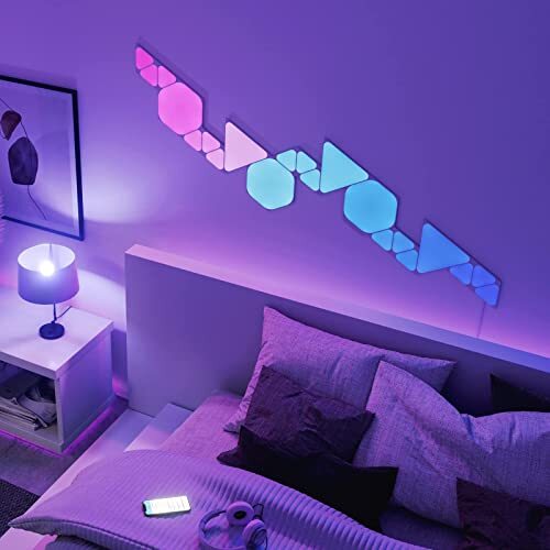 Nanoleaf Shapes Mini Triangles WiFi and Thread Smart RGBW 16M+ Color ...