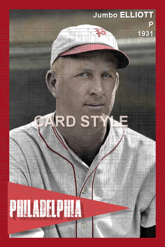 Jumbo Elliott - 1931 Philadelphia Phillies - choose a size - colorized ...
