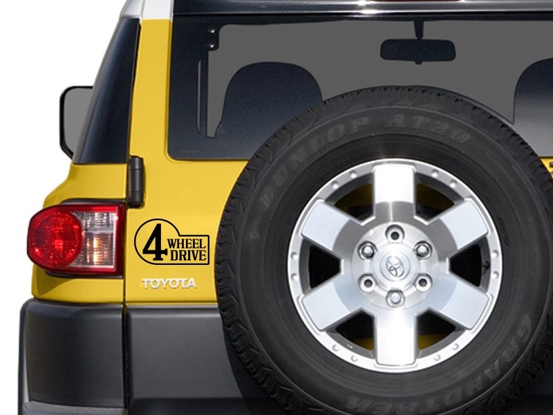 Rear Emblem 4 Wheel Drive Decal 4WD FITS on Toyota Land Cruiser FJ40 ...