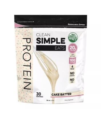 Clean Simple Eats - Cake Batter - Whey Protein Powder - 30 Servings ...