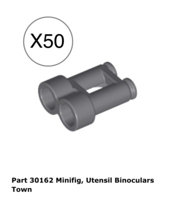 Lego 50 Pieces Dark Bluish Gray Binoculars Town / Star Wars Bulk Parts ...