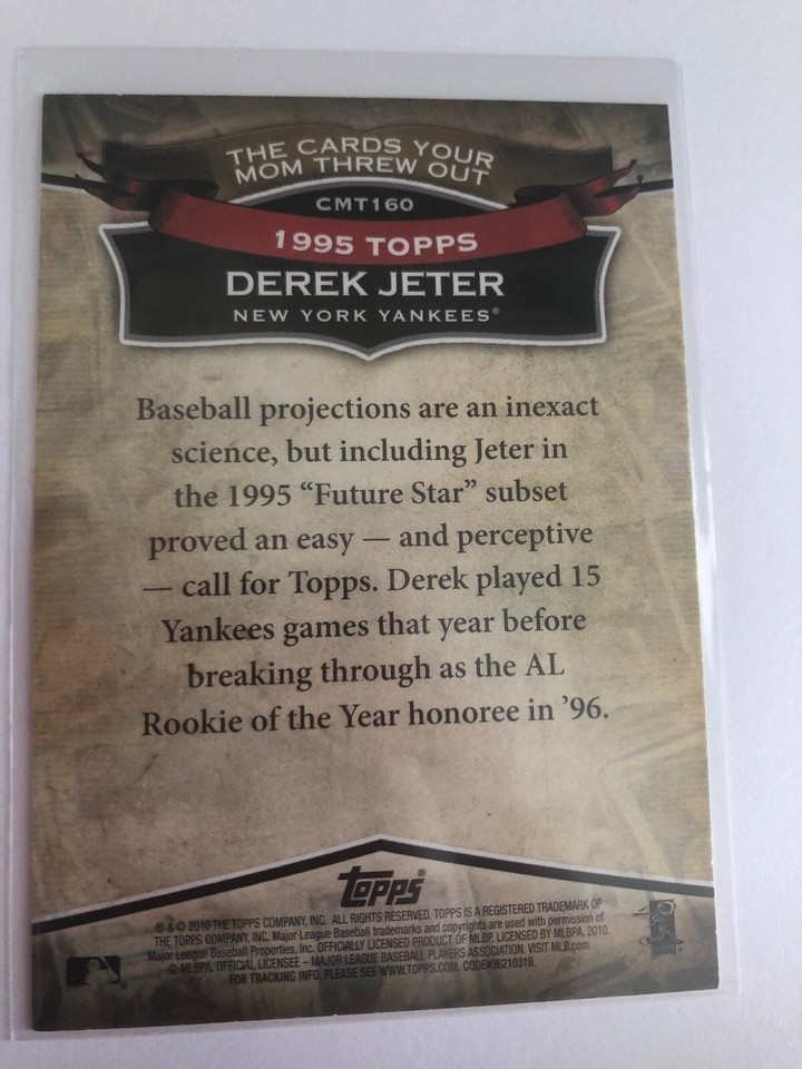 2010 Topps Cards Your Mom Threw Out Derek Jeter Yankees CMT160 | eBay