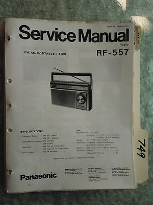 Panasonic RF-557 service manual original repair book portable radio am ...