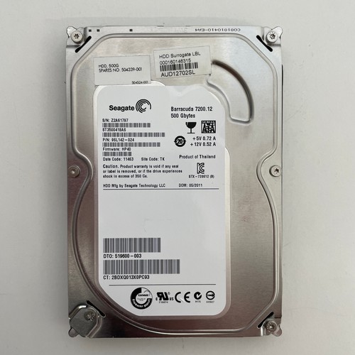Seagate Barracuda 500GB 3.5" SATA HDD 3Gbps 7200 RPM 16MB Hard Drive ...