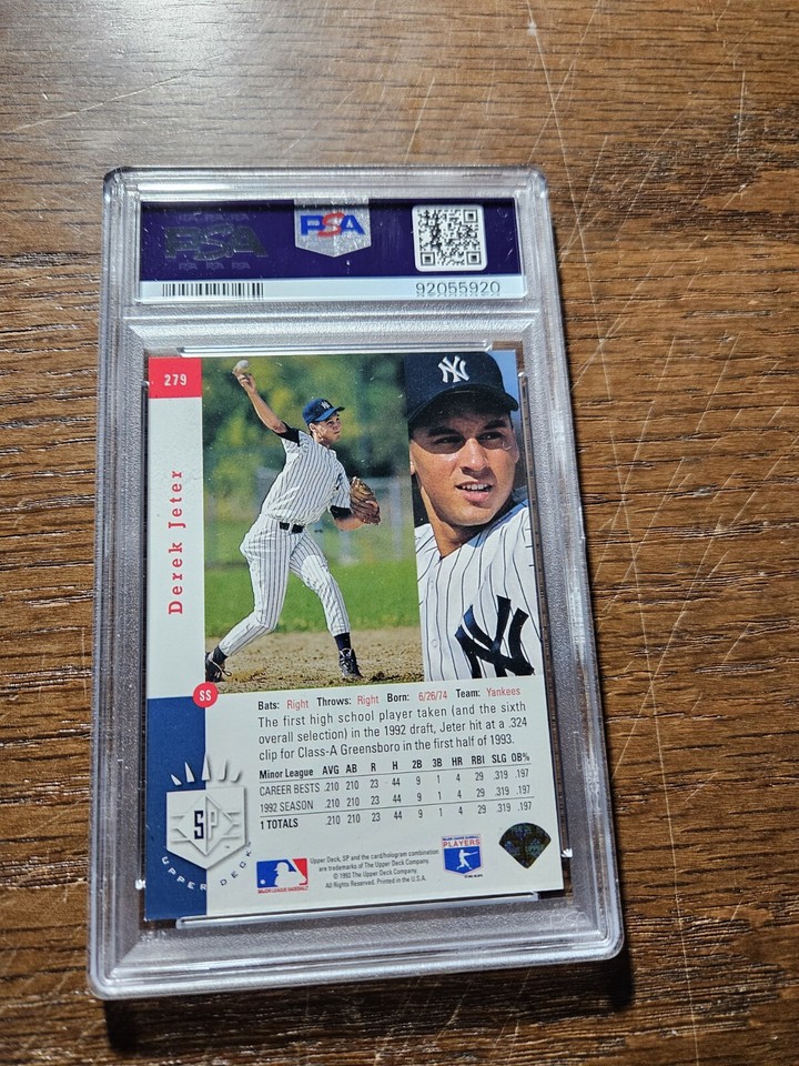 1993 DEREK JETER SP FOIL ROOKIE CARD #279 PSA 4 | eBay