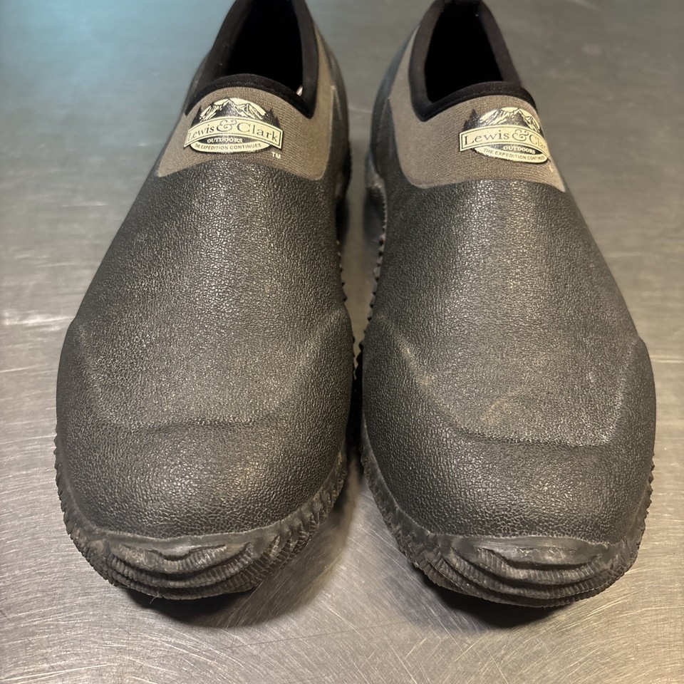 Lewis & Clark Rubber Muck Shoes Woman's 7 Green Black Pull On Outdoor ...