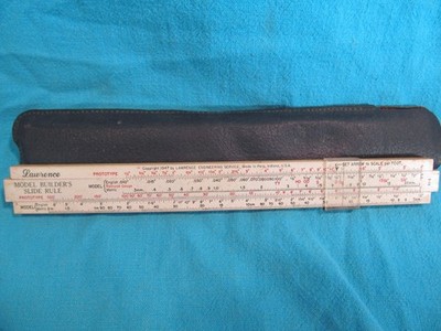 1947 LAWRENCE ENGINEERING MODEL BUILDER'S SLIDE RULE WITH SLEEVE | eBay