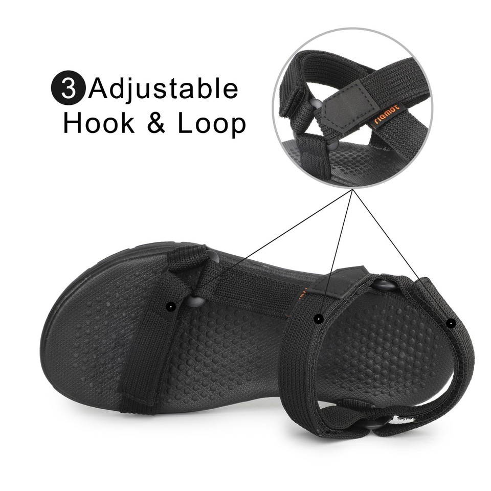 riemot Men's Quick Dry Sandals Adjustable Lightweight Sandals with Arch ...