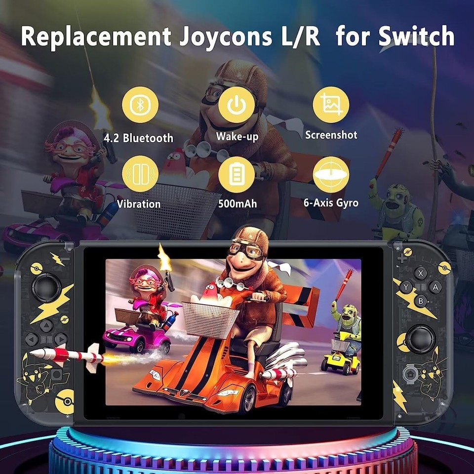 For Nintendo Switch Joy Con L & R Bluetooth Wireless Gamepad Controller ...