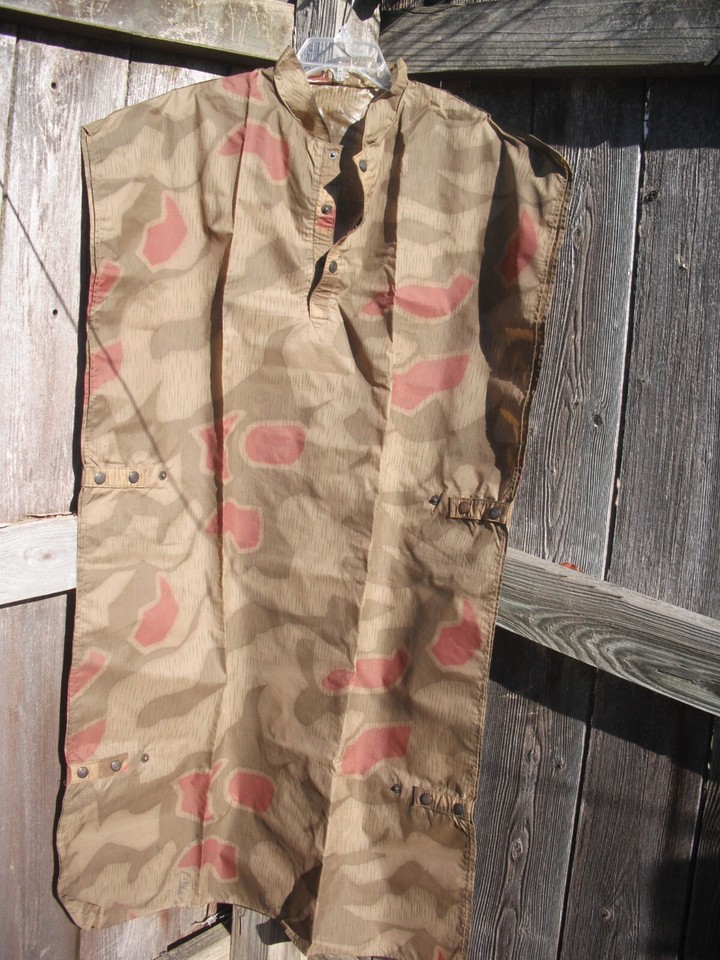German Cold War era BGS camo rain cover poncho | eBay