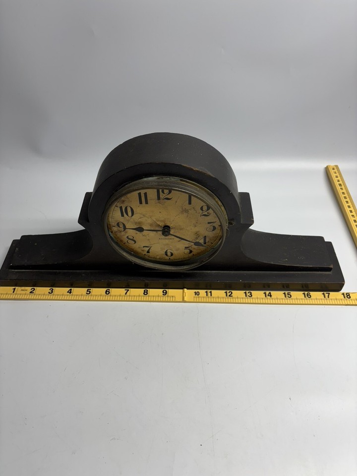Vtg Gilbert Clock Co Wooden Mechanical Desk Mantel Clock Parts/Repair ...