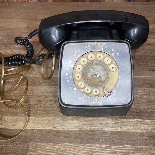 Vintage GTE Automatic Electric Rotary Dial Desk Telephone Phone ...