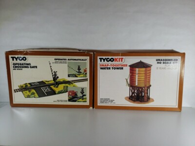 Tyco EMPTY BOX Lot of 2 HO Scale Operating Crossing #908 & Water Tower ...