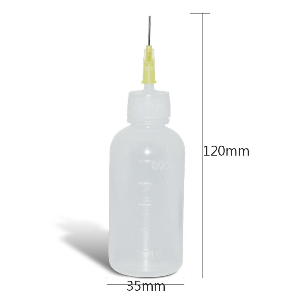 5pcs PE+Stainless Steel Needle Tip Bottle Oil Solvent Applicator ...