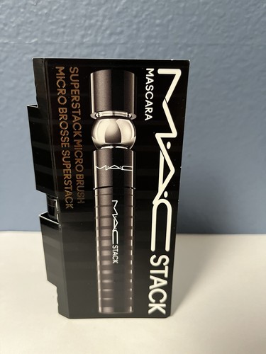 MAC Stack Mascara Superstack Micro Brush BLACK Travel Sz .07oz/2.1ml ...
