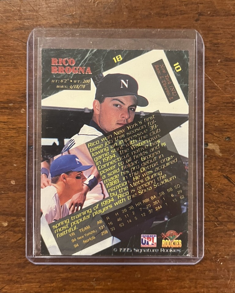 RICO BROGNA - 1995 Signature Rookies Signatures #10 Autograph /5750 NY ...