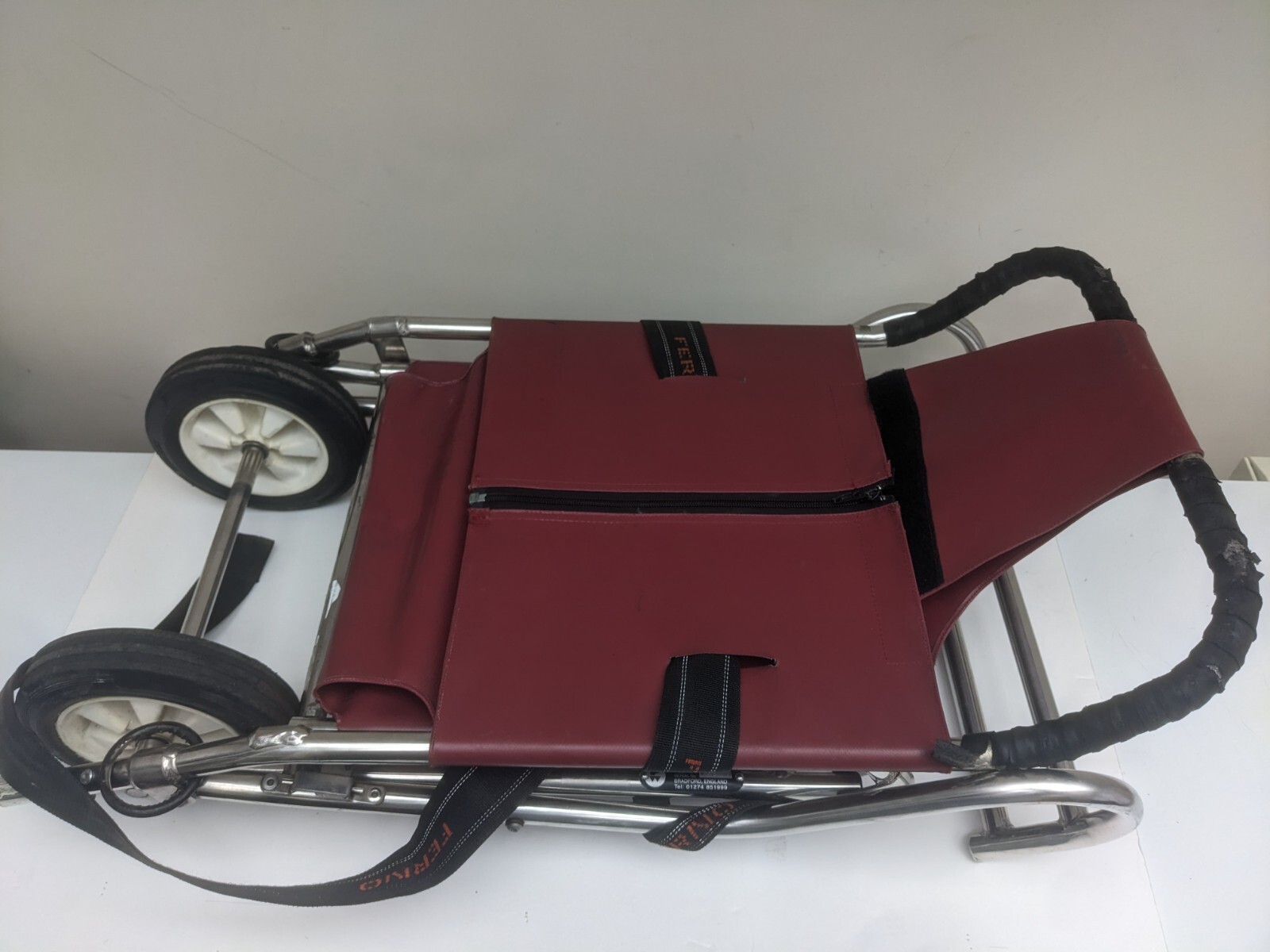 Ferno Compact Carry Chair Evacuation Evac Folding 2 Wheel RED | eBay UK