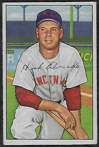 1952 Bowman #141 Hank Edwards Cincinnati Reds Excellent+! | eBay