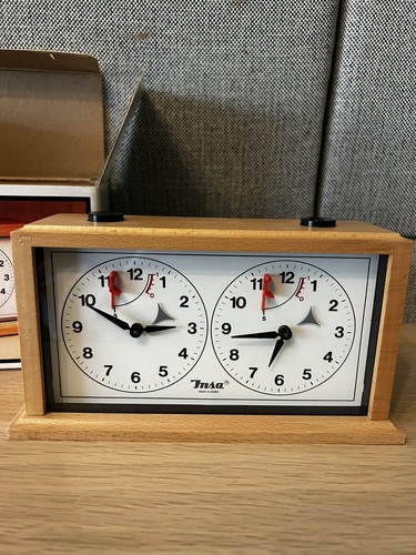 INSA Wooden Mechanical Chess Clock - Light Wood | eBay