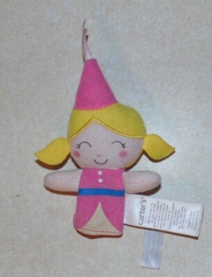 Pink Princess Figure Girl Doll Finger Puppet Carters Soft Plush Kids ...