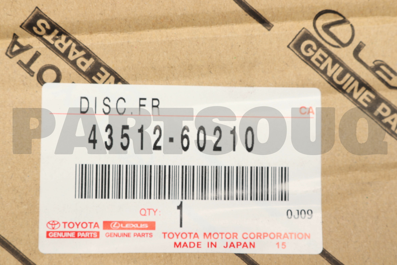 4351260210 Genuine Toyota DISC FR 43512-60210 | eBay