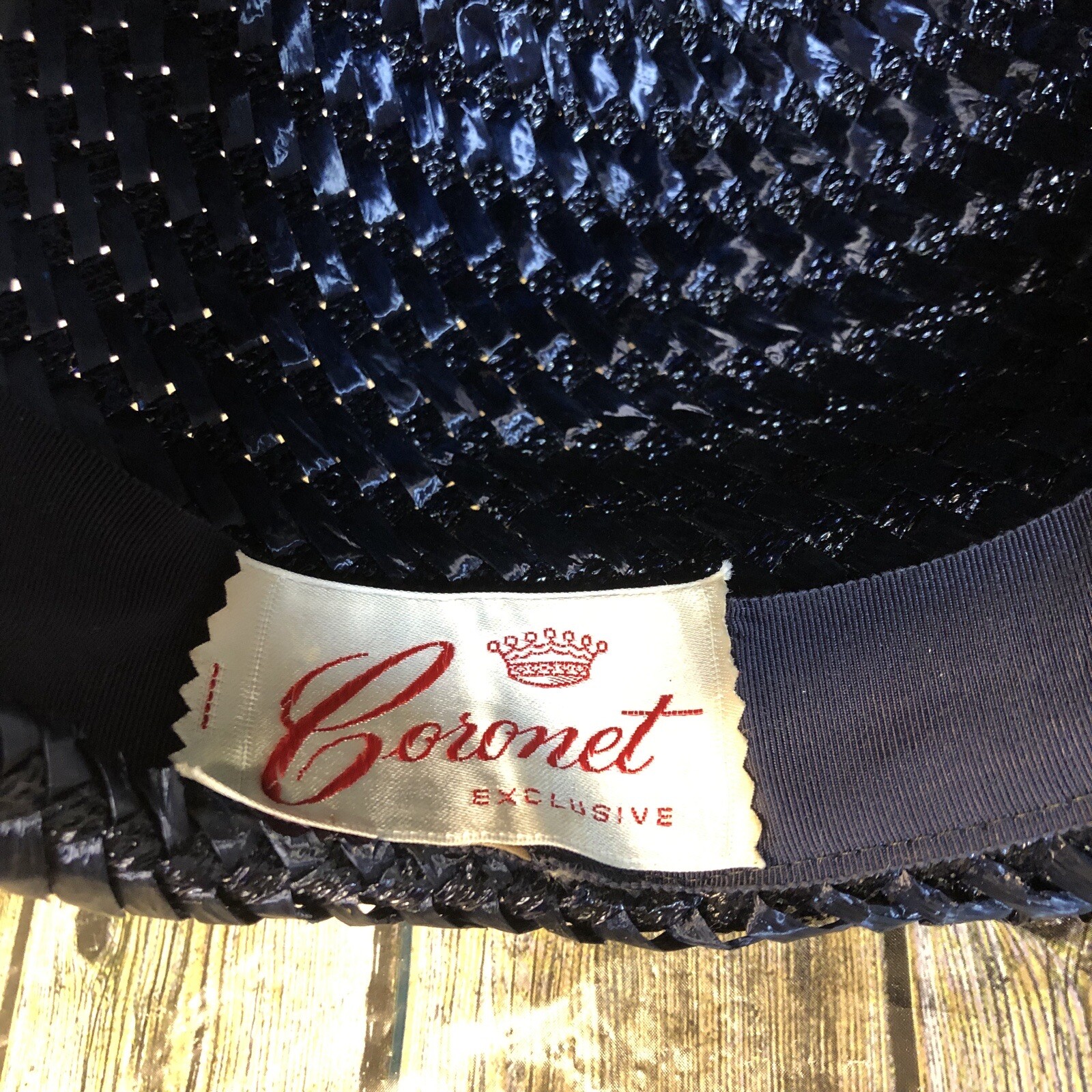 Vintage 1950s Coronet Exclusive Navy Blue Cloche Hat … - Gem