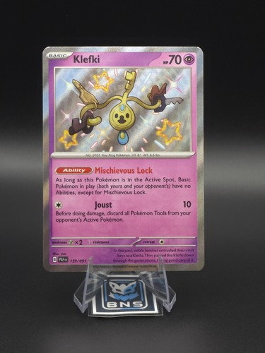 Shiny Klefki 159/091 - Paldean Fates Shiny Rare - NM Pokemon Card TCG ...