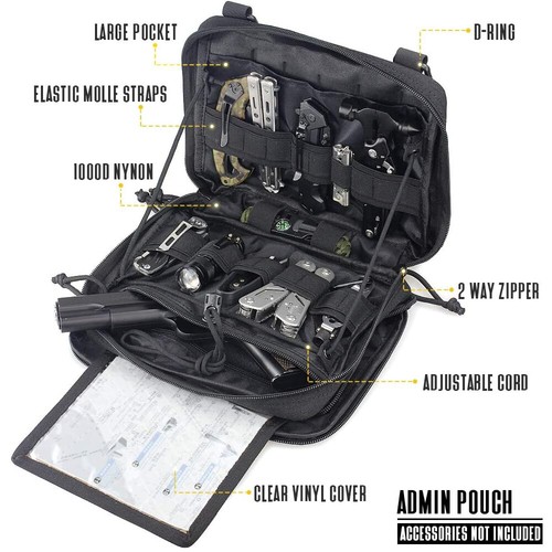 Tactical Molle Admin Pouch Utility EDC EMT Pouch Military Medical ...