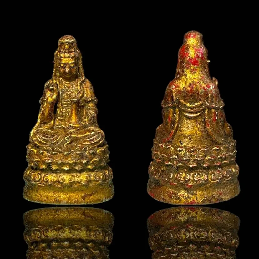 Guan Yin Somdej Toh Gold Plate Kru Wat Phra Kaew Temple Thai Buddha ...