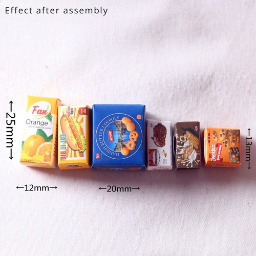 18PC 1/12 Scale Dollhouse Miniatures Cookie Food Box Carton Groceries ...