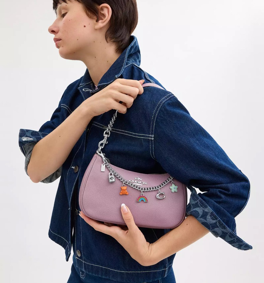 Coach Motif Extension swagger Chain with Charms Gold/Sliver Limited | eBay