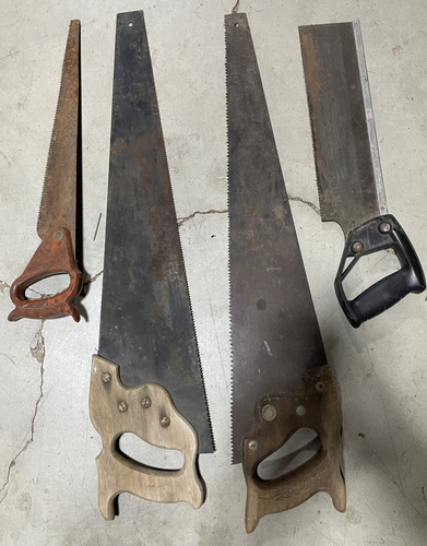 Lot Of 4 Vintage Antique Hand Saws as pictured | eBay