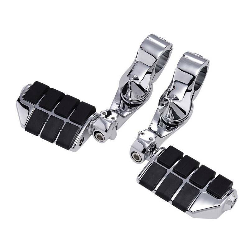 Set Highway Foot Pegs Pedals Crash Bar Clamps for Suzuki Boulevard C50 ...