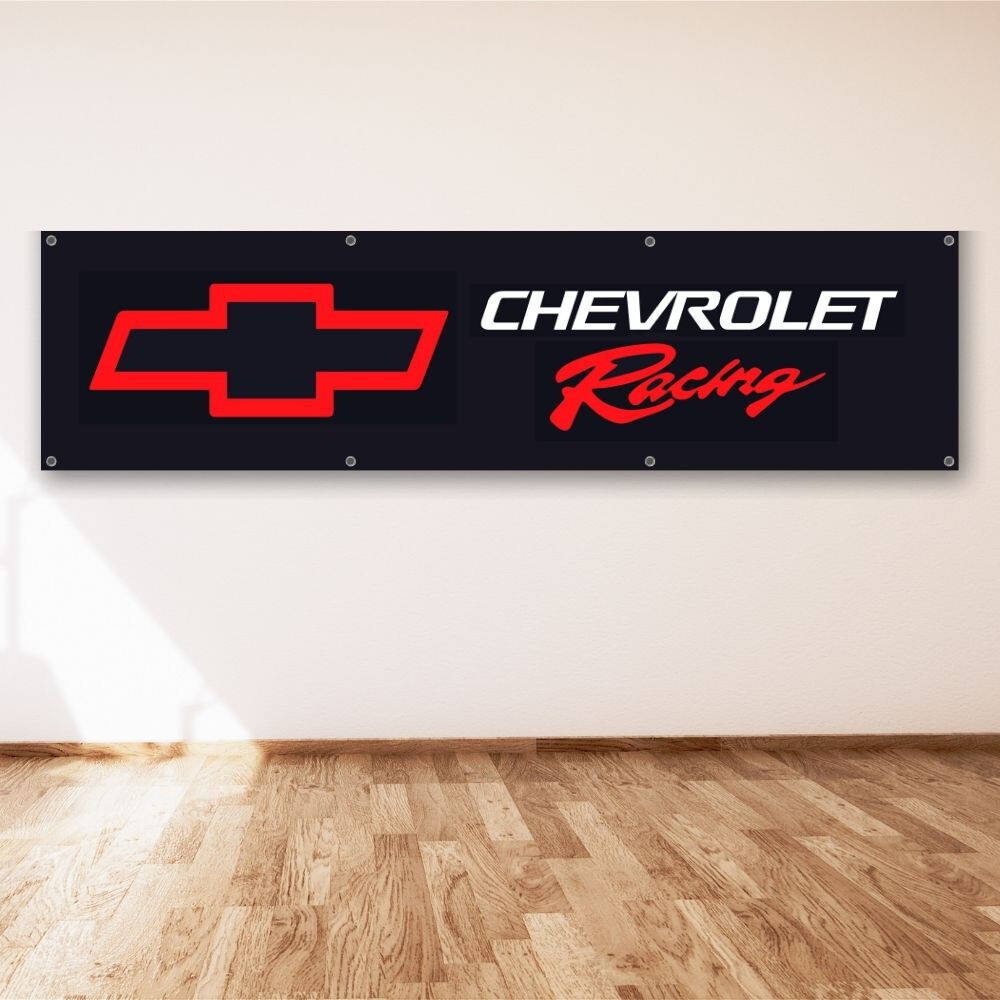 Chevrolet Racing 2x8 ft Banner Corvette Camaro Chevy Flag Car Truck ...
