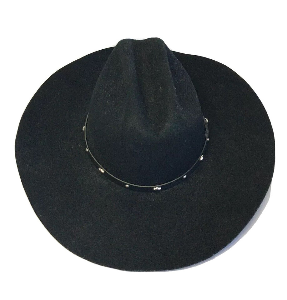 Vintage Stallion Stetson XX Premium Wool Black Cowboy Western Hat Size ...