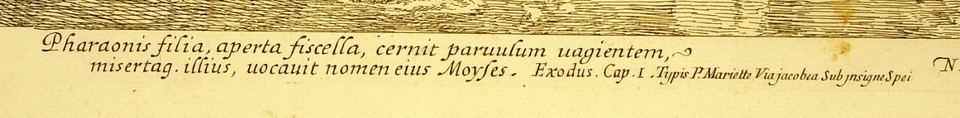 Moïse sauvé des eaux Exodus Cap I La Bible Nicolas Chaperon 1649 ap ...