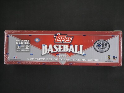 2005 TOPPS BASEBALL FACTORY SEALED COMPLETE SET - INCLUDES SERIES 1 & 2 ...