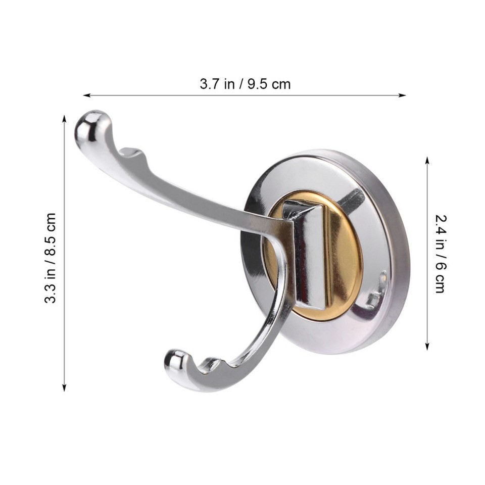 2pcs Stainless Steel Hooks Clothes Hat Hooks Punch Hangers Wall Hooks ...